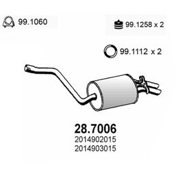 Asso Endschalld&auml;mpfer 287006 f&uuml;r Mercedes
