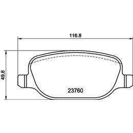 Hella Bremsbelagsatz, Scheibenbremse 8db355006741 f&uuml;r LANCIA FERRARI ALFA ROMEO