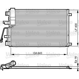 Valeo Kondensator, Klimaanlage 814010 f&uuml;r NISSAN