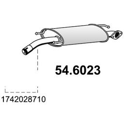 Asso Mittelschalld&auml;mpfer 546023 f&uuml;r TOYOTA