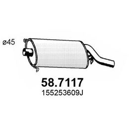 Asso Endschalld&auml;mpfer 587117 f&uuml;r VW