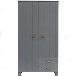 Garderobenschrank Dennis Dunkelgrau/Kupferfarben