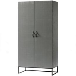 Dreht&uuml;renschrank Morris Grau/Schwarz