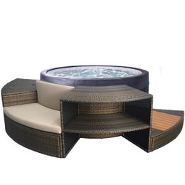 Whirlpool Netspa Vita+ 5 M&ouml;bel Schwarz &Oslash; ca. 268cm