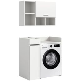 Waschmaschinenschrank Free Wei&szlig;