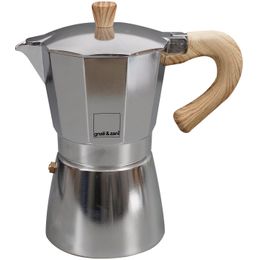 Espressokocher GNALI & ZANI "Venezia", silber (edelstahlfarben), 6, Kaffeemaschinen, Induktion, silberfarben
