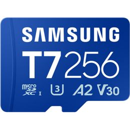 Samsung Speicherkarte "T7", blau, 256 GB, Speicherkarten