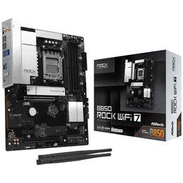 Asrock Mainboard "B850 Rock WiFi 7", schwarz, wei&szlig;, B:30,5cm H:7,5cm T:30,5cm, Mainboards