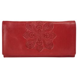 Geldb&ouml;rse Bruno Banani "Mandala", Damen, rot, Leder, unifarben, Kleinlederwaren, echt Leder