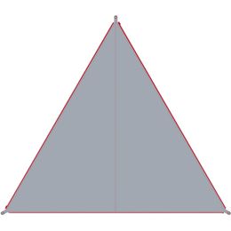 Sonnensegel BENT "Zip-Canvas", rot (grau, rv rot), Sonnensegel, B/T: 250cm x 250cm, Polyester, B:250cm T:250cm