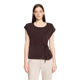 Kurzarmshirt Cartoon "Damen kurzarm", Damen, Gr. 34, dunkelbraun, Obermaterial: 97% Polyester, 3% Elasthan, loose fit normal, Rundhals, Shirts