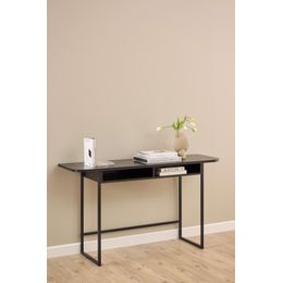Konsolentisch ACTONA GROUP "Darlington", schwarz, matt schwarz, schwarz, B:140cm H:77cm T:40cm, Tische, Konsolentisch, Tisch,140x40x77cm