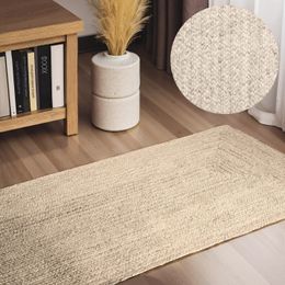 Teppich Hanse Home "Juteteppich Teppich Juno", reinwei&szlig;, B:80cm H:9mm L:200cm, Jute, Teppiche, Teppich, Jute, Shape, Handgemacht, Wohnzimmerteppich, Naturteppich, Wohnzimmer