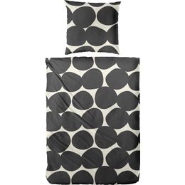 Wendebettw&auml;sche Primera "Perkal Bettw&auml;sche", schwarz, punk, B/L: 220cm x 155cm, 1 Stk., 1 Stk., Perkal, B/L: 80cm x 80cm, 2, Perkal, Obermaterial: 100% Baumwolle, Bettw&auml;sche, Wendebettw&auml;sche, glatte Oberfl&auml;che, perfekt f&uuml;r erholsame N&auml;chte, atmungsaktiv