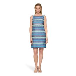 Etuikleid Betty Barclay "Damen ohne Arm", Damen, Gr. 36, Normalgr&ouml;&szlig;en, bunt (blau, gr&uuml;n), Obermaterial: 96% Polyester, 3% Polyester, 1% Polyamid. Futter: 100% Polyester, festlich, ausgestellt kurz, U-Boot-Ausschnitt, Kleider Etuikleid