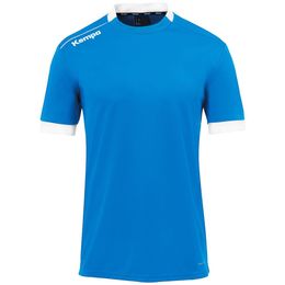 T-Shirt Kempa "Shirt PLAYER TRIKOT Kids", M&auml;dchen, Gr. 116, blau (Kempablau, wei&szlig;), Obermaterial: 100% Polyester PES., Shirts T-Shirt