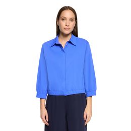 Klassische Bluse Betty Barclay "Damen mit Kragen", Damen, Gr. 36, adria blau, Obermaterial: 71% Baumwolle, 26% Polyamid, 3% Elasthan, l&auml;ssig geschnitten kurz, Blusen