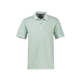 Poloshirt Lerros "Poloshirt aus Jaquard mit Waffelstruktur in Vintage-Optik", Herren, Gr. L, bay gr&uuml;n, 96% Baumwolle, 4% Elasthan, ohne Ausschnitt, Shirts