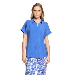 Schlupfbluse Betty Barclay "Damen mit Kragen", Damen, Gr. 36, blau (adria blau), Obermaterial: 83% Modal, 17% Polyester, figurumspielend normal, Blusen Schlupfbluse