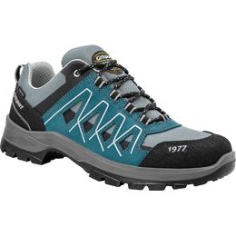 Wanderschuh Grisport "Halbschuh Gritex", Damen, Gr. 36, grau (grau, blau), Obermaterial: 100% Rindsleder Leather cow., Schuhe Wanderschuh