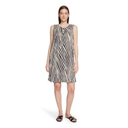 Sommerkleid Betty Barclay "Damen ohne Arm", Damen, Gr. 36, Normalgr&ouml;&szlig;en, schwarz, beige, Obermaterial: 55% Leinen, 45% Viskose, Basic schmal kurz, Rundhals, Kleider Sommerkleid