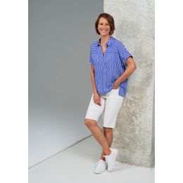 Klassische Bluse Betty Barclay "Damen mit Kragen", Damen, Gr. 44, blau, wei&szlig;, Obermaterial: 86% Viskose, 14% Polyamid, gerade normal, Blusen