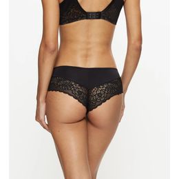 Hipster Triumph "Amourette Spotlight X", Damen, Gr. 36, schwarz, Microtouch, Obermaterial: 79% Polyamid, 21% Elasthan, unifarben, k&ouml;rpernah, Unterhosen, florale Spitzendetails, gewellte Abschl&uuml;sse