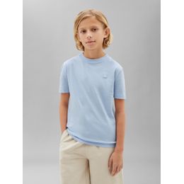 T-Shirt Calvin Klein Jeans "MINI BADGE REGULAR T-SHIRT", M&auml;dchen, Gr. 6 (116), kentucky blau, Single Jersey, Obermaterial: 100% Baumwolle, unifarben, regular fit normal, Rundhals, eingesetzt abgesteppte Kante, Shirts T-Shirt, Regular fit, Badge