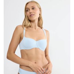 Balconette-BH Triumph "Body Make-Up Illusion", Damen, Gr. 75, Cup B, light blau, Microtouch, Obermaterial: 49% Polyamid, 36% Polyester, 15% Elasthan, unifarben, Basic, BHs Balconette-BH, Komfort B&uuml;gel, gef&uuml;ttert, seidenweiche Microfaser, atmungsaktiv