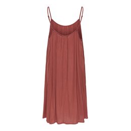 Tr&auml;gerkleid Only "ONLMAI STRAP DRESS WVN CS", Damen, Gr. M, N-Gr, henna, Web, Obermaterial: 100% Viskose, unifarben, regular fit kniefrei, Kleider Tr&auml;gerkleid, Viskose, regular fit
