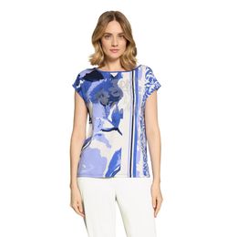 Kurzarmshirt Betty Barclay "Damen mit Aufdruck", Damen, Gr. 36, blau, gr&uuml;n, Jersey, Obermaterial: 95% Viskose, 5% Elasthan, loose fit normal, U-Boot-Ausschnitt, Shirts