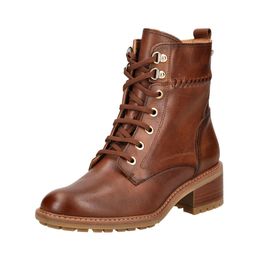 Schn&uuml;rstiefelette Pikolinos "Pikolinos Stiefelette Leder", Damen, Gr. 39, braun (mittelbraun), Leder, Schuhe Schn&uuml;rstiefelette