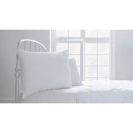 Kopfkissen Yatas Bedding "Anti-Stress Kopfkissen, 40x80 cm", wei&szlig;, B:40cm L:80cm, Bezug: 59% Baumwolle, 40% Polyester, 1% Carbon. F&uuml;llung: 100% Polyester, Kopfkissen, maximaler Komfort bei minimalem Gewicht