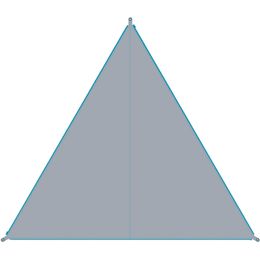 Sonnensegel BENT "Zip-Canvas", blau (grau, rv hellblau), Sonnensegel, B/T: 250cm x 250cm, Polyester, B:250cm T:250cm