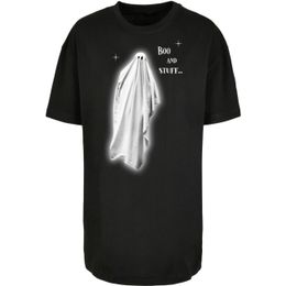 T-Shirt Merchcode "Merchcode Ladies Halloween - Boo And Stuff Tee", Damen, Gr. XL, schwarz, 100% Baumwolle, bedruckt, oversize, Rundhals, Shirts T-Shirt