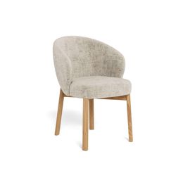 Esszimmerstuhl ACTONA GROUP "Polsterstuhl", beige, matt eiche, beige, B:55,5cm H:80,5cm T:60cm, Stoff, St&uuml;hle, Esszimmerstuhl, Stuhl, beige, 2-er Set