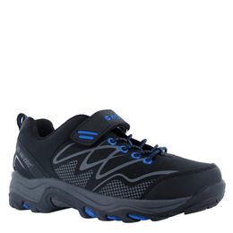 Wanderschuh Hi-Tec "Blackout Low Jr", Kinder, Gr. 28, schwarz (schwarz, blau), Obermaterial: 100% Synthetik synthetic., Schuhe Wanderschuh