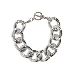 Armband Urban Classics "Urban Classics Unisex Flashy Chain Bracelet" Gr. L, silber, Armb&auml;nder, Damen, L/XL, Aluminium, Armband
