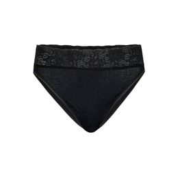 Slip Calida "Slip Iconics High Cut Slip 1er Pack", Damen, Gr. 40-42, schwarz, Obermaterial: 100% Baumwolle CO., Unterhosen Slip