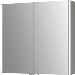 Spiegelschrank Jokey "StyleAlu", silber (aluminium), B:80cm H:73,5cm T:16,5cm, Schr&auml;nke, Spiegelschrank, Aluminium, 80cm breit