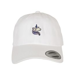 Flex Cap MisterTee "MisterTee Damen Ladies Unicorn Dad Cap", Gr. onesize, wei&szlig;, 100% Baumwolle, unifarben, Caps
