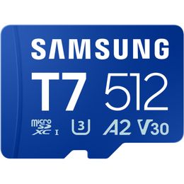 Samsung Speicherkarte "T7", blau, 512 GB, Speicherkarten