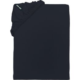 Spannbettlaken CAMP DAVID "CAMP DAVID", marine, L:200cm, Baumwoll-Jersey, Obermaterial: 100% Baumwolle, Bettlaken, Spannbettlaken, gewebtes Label