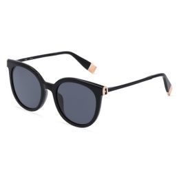 Furla FULSFU625 | Damen-Sonnenbrille | Fassung: Vollrand, Butterfly, Kunststoff, Schwarz Gl&auml;nzend | Glasfarbe: G15