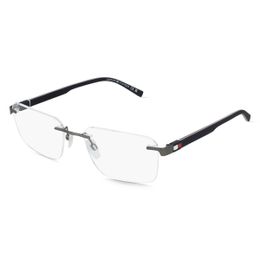 Tommy Hilfiger TH 2323 Brille Herren | Fassung: Randlos, Eckig, Ruthenium Matt