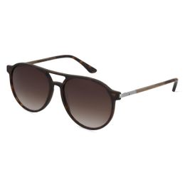 Woodfellas 11714 CORE | Unisex-Sonnenbrille | Fassung: Vollrand, Pilot, Kunststoff, Havanna Dunkel | Glasfarbe: Braun