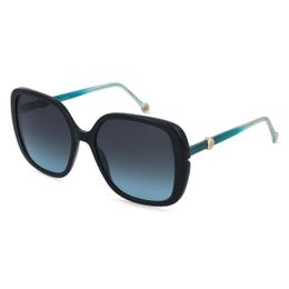 Carolina Herrera HER 0386/S | Damen-Sonnenbrille | Fassung: Vollrand, Quadratisch, Acetat, Schwarz | Glasfarbe: Grau