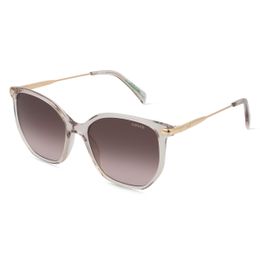 Levi's Levi&rsquo;s LV 5094/S | Damen-Sonnenbrille | Fassung: Vollrand, Quadratisch, Acetat, Beige | Glasfarbe: Braun