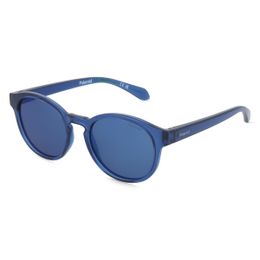 Polaroid PLD 8075/S | Kinder-Sonnenbrille | Fassung: Vollrand, Panto, Kunststoff, Blau | Glasfarbe: Blau Spiegel Blau