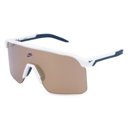 Nike Nike EXPEDITION SHIELD E N IU4700X | Herren-Sonnenbrille | Fassung: Halbrand, Monoscheibe, Kunststoff, Wei&szlig; Matt | Glasfarbe: Pink Spiegel Rose